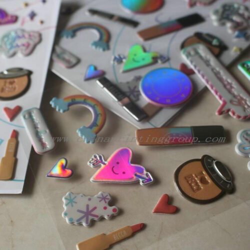 New Fashion Puffy Sticker Print Custom Free 3D Foam Label