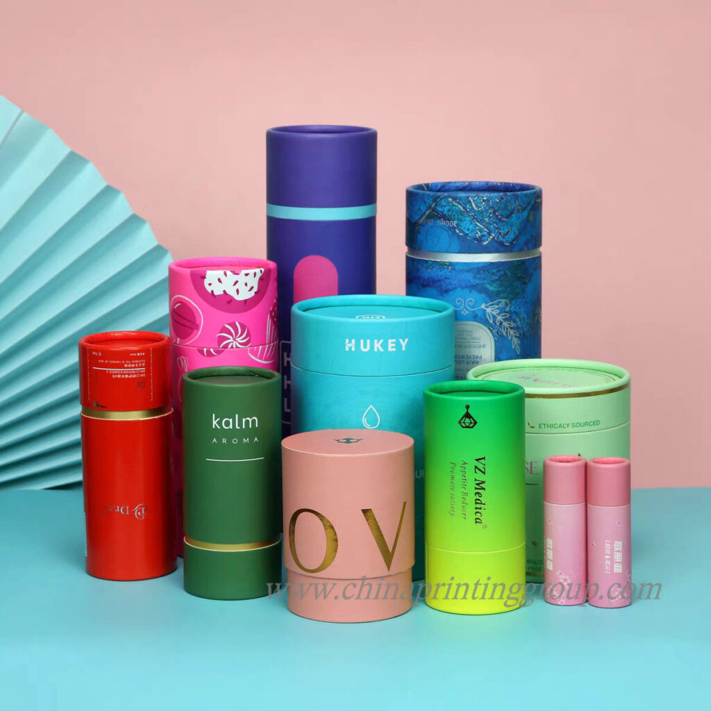 Custom Tube Packaging for Tea or Coffee Gift Pack 3D Mock-up