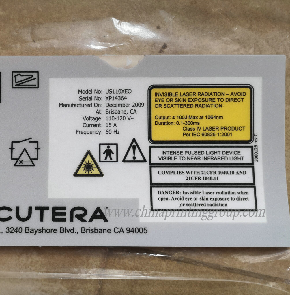 Serial Number 0.05mm Vinyl Sticker Sheets Free Sample labels